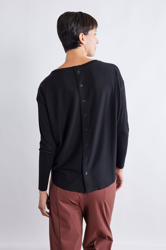 Essential Top With Buttons In The Back | Black – Ruti