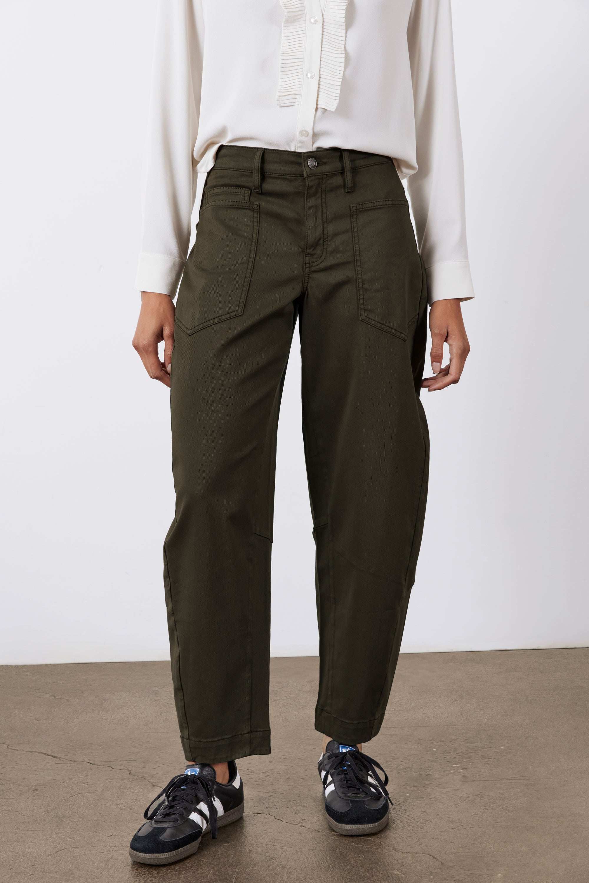 The Slouchy Soft Twill Pants | Forest Night – Ruti
